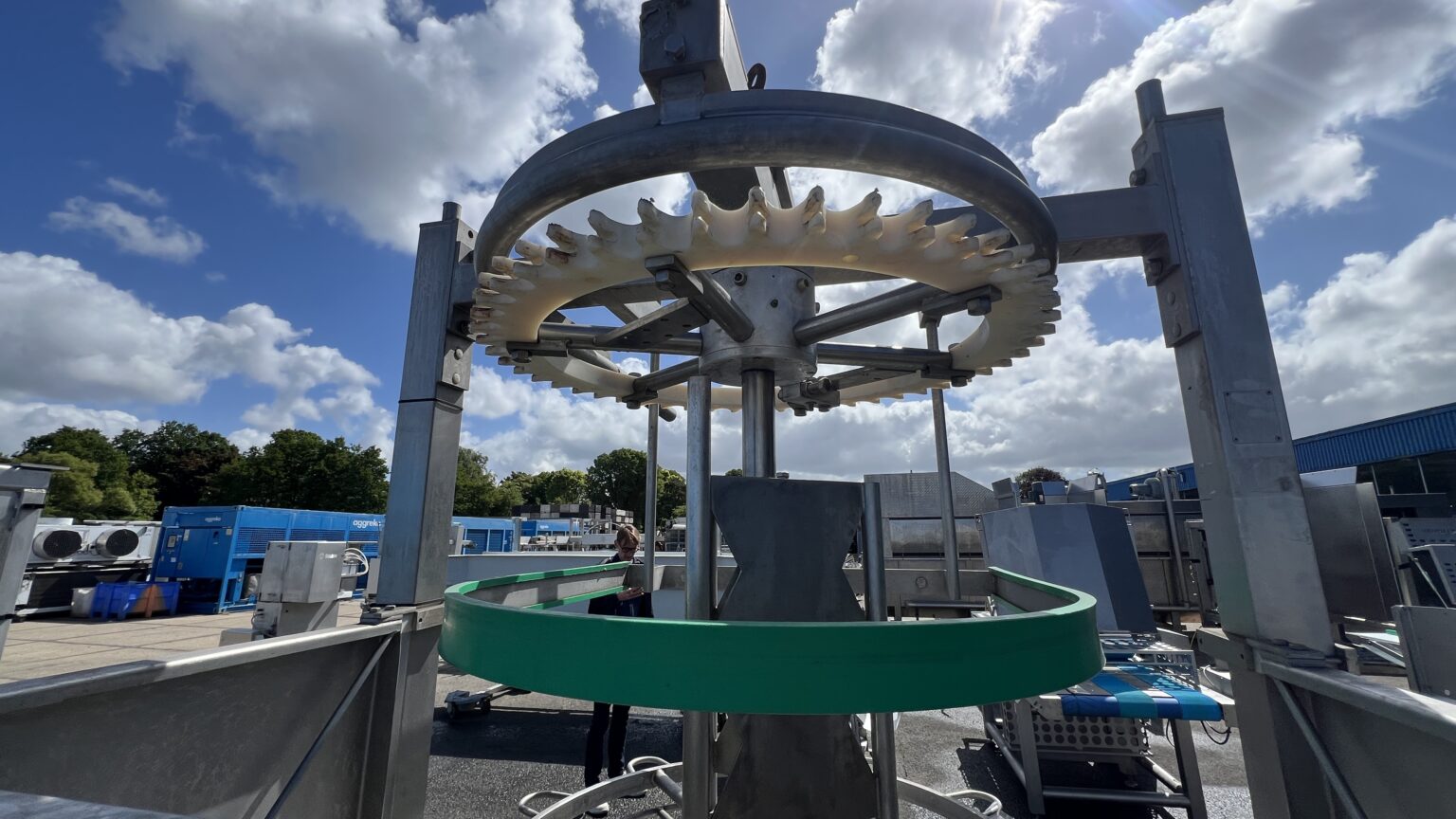 Linco neck skin trimmer, 6000 bph - Use Poultry Tech